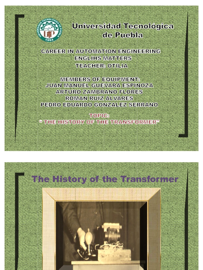 History of The Tranformer | PDF | Transformer | Alternating Current