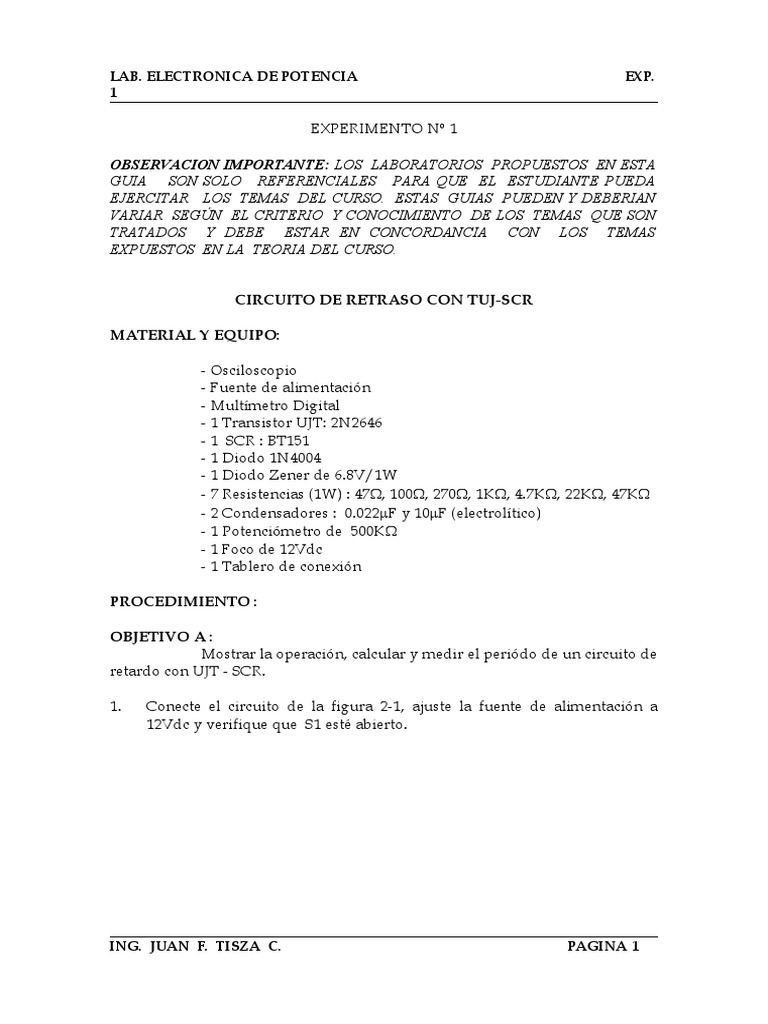 Lab Ep Unmsm 2016 2 Exp1 | PDF | Resistencia Eléctrica y Conductancia | Olas