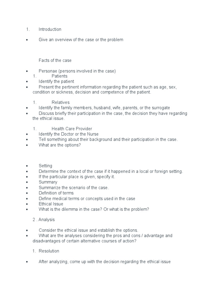 Case Study Format | PDF | Confidentiality | Autonomy