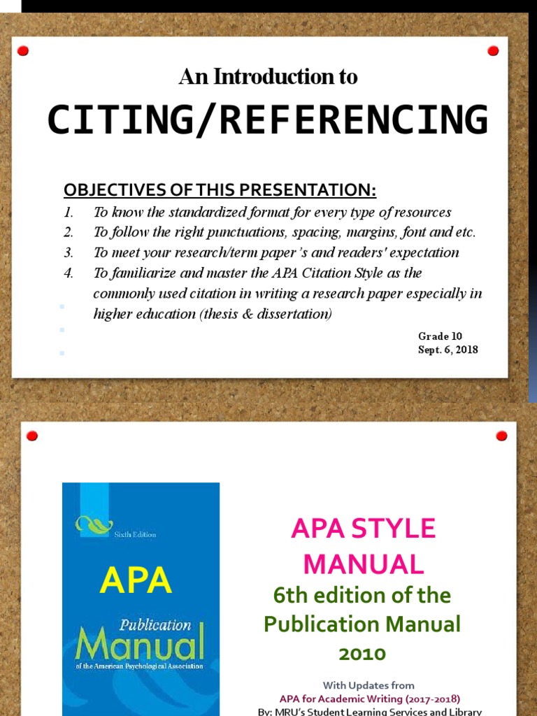 Lesson #1 - 2018 APA Presentation | PDF | Apa Style | Citation