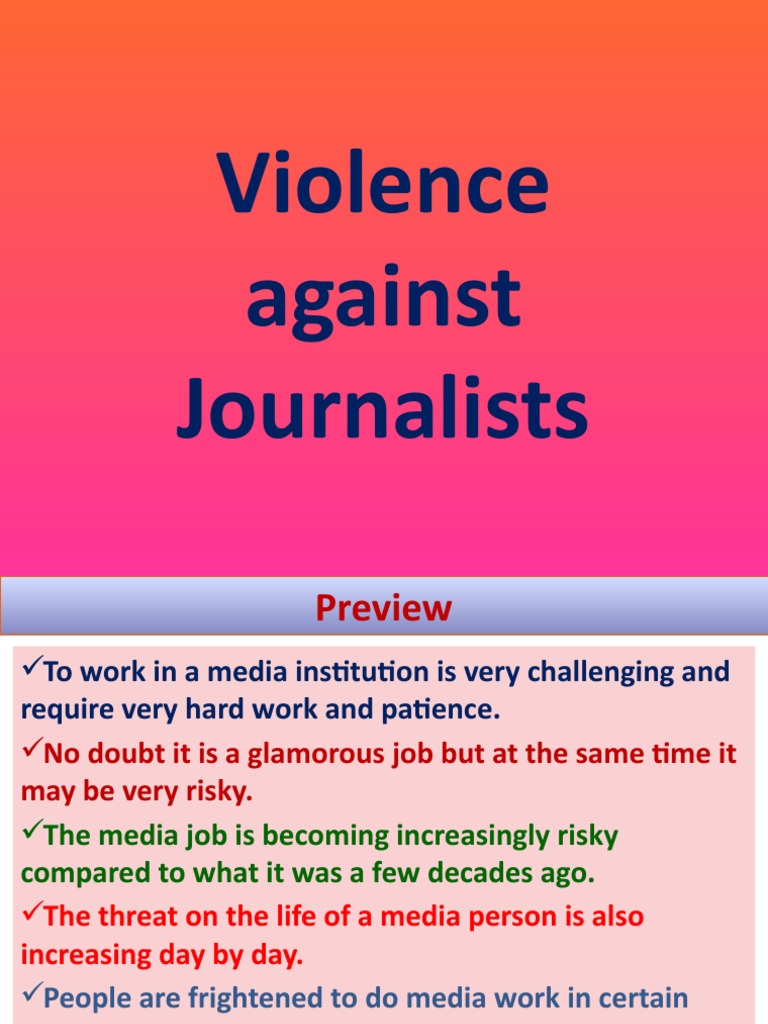 Violence Against Journalists | PDF | Violence | Journalism