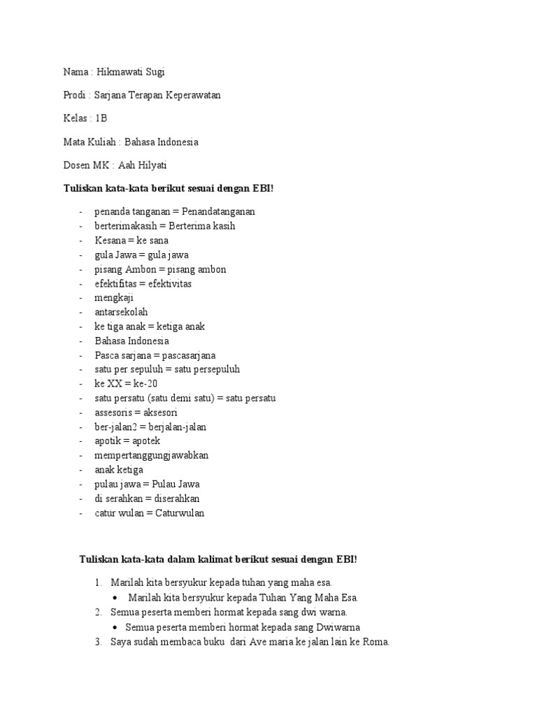 Hikmawati Sugi Ejaan | PDF