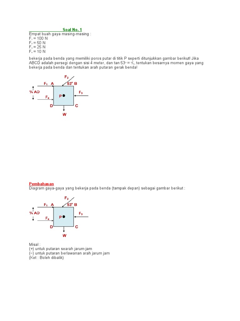 Soal Fisika Torsi | PDF