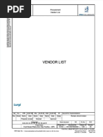 Sub Vendor List Doc. No. B215-000-86-41-VL-T-6101 Rev. A | PDF ...