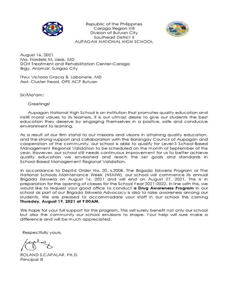 Letter For DOH | PDF