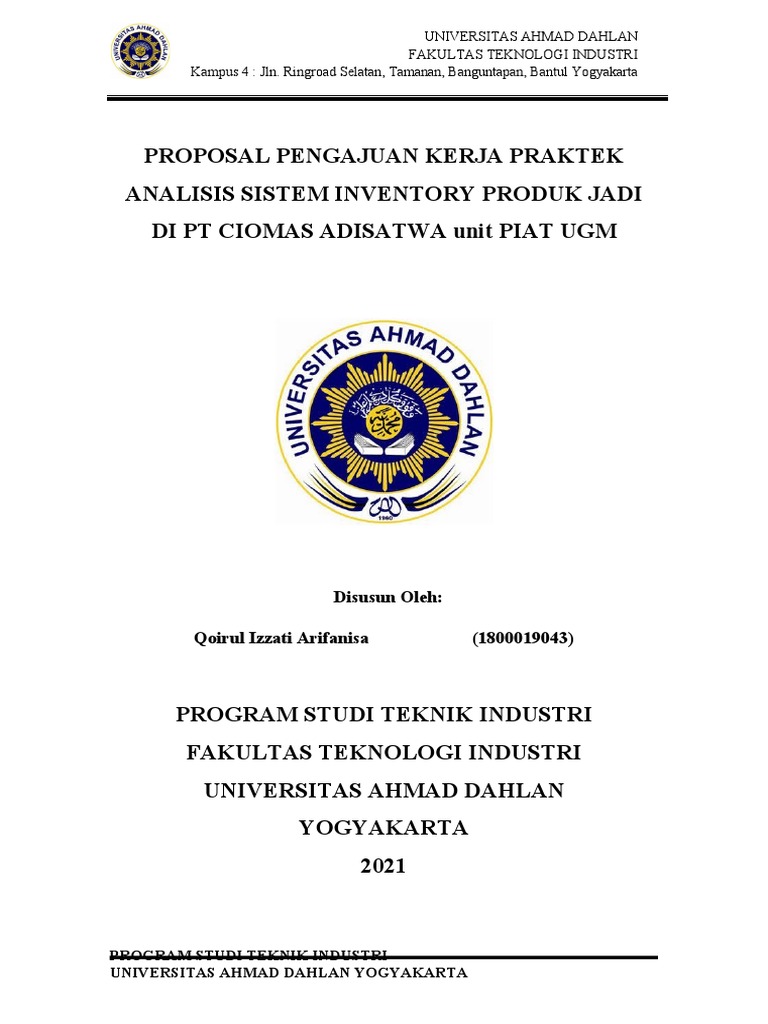 Proposal KP Pt. Ciomas Adisatwa Unit Piat Ugm | PDF
