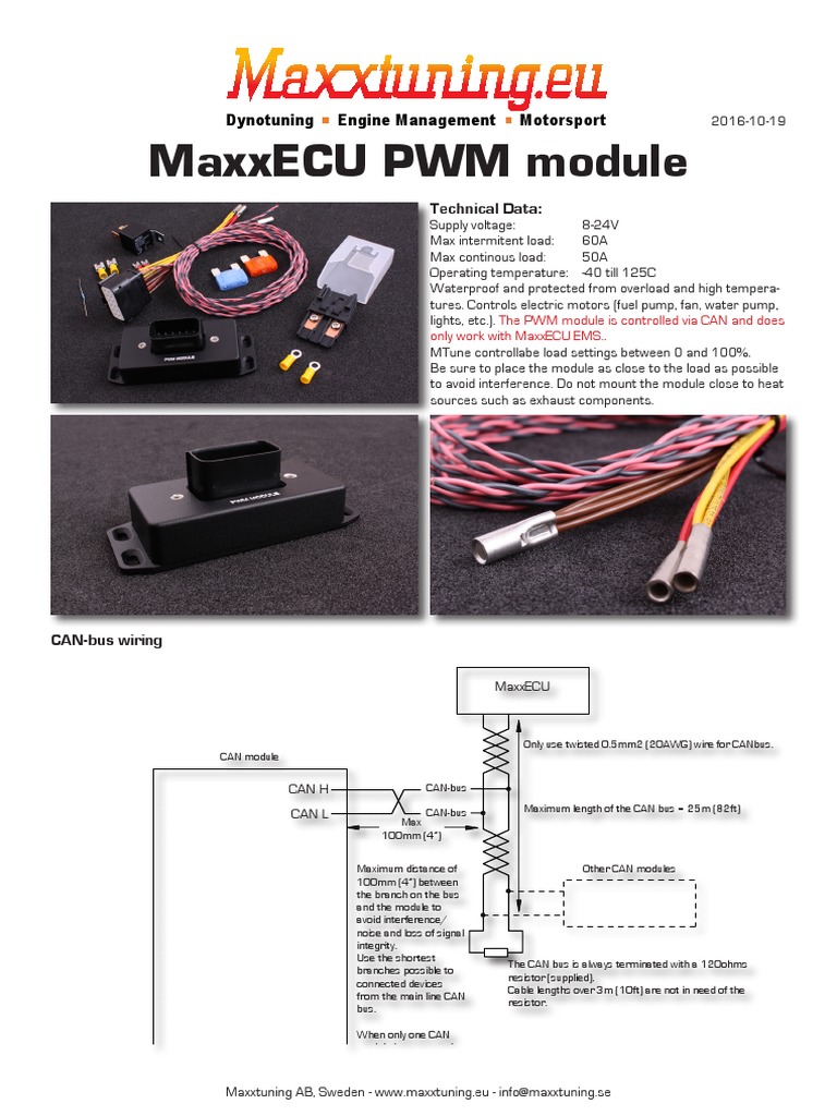MaxxECU PWM CAN Module - Manual-En | PDF | Electromagnetic Interference ...