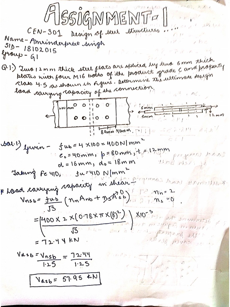 Amrinderpreet Singh 18102015 Assignment-1&2 | PDF