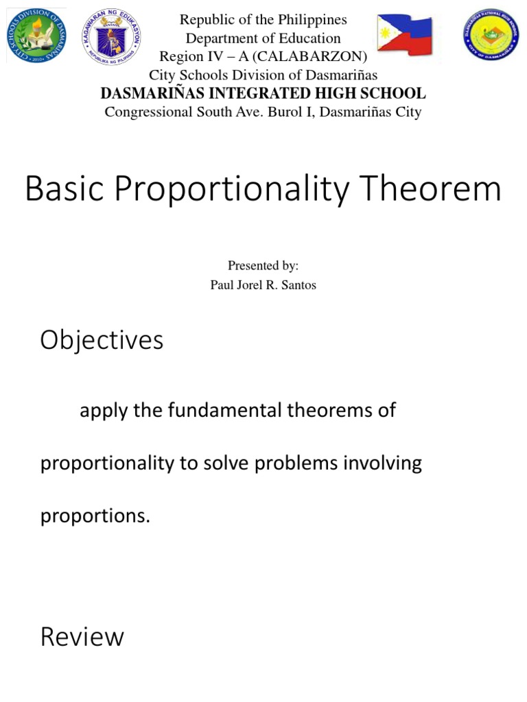 Basic Proportionality Theorem | PDF | Triangle | Equations