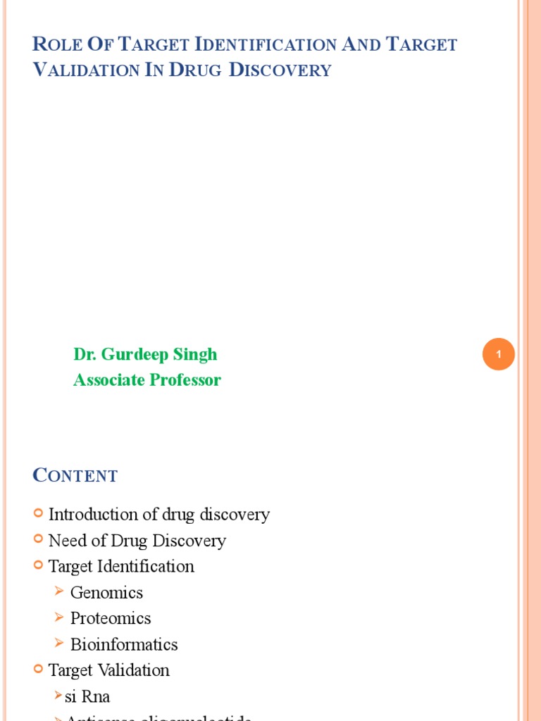 Target Identification in Drug Discovery | PDF | Sense (Molecular ...
