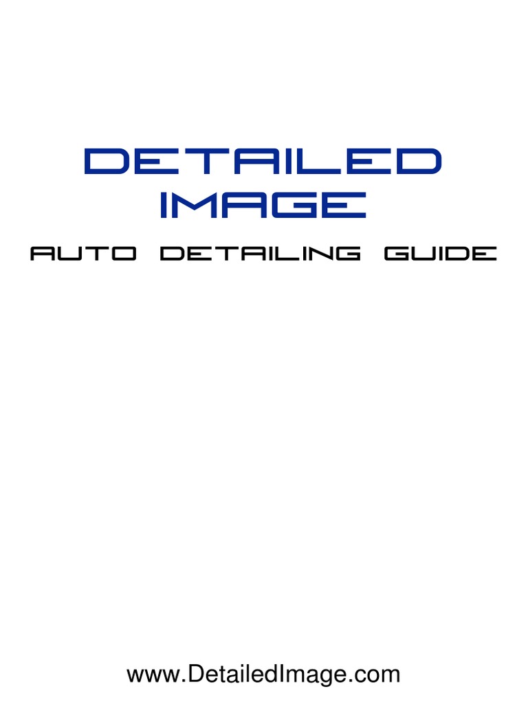 Car Detailing Guide | PDF | Paint | Water