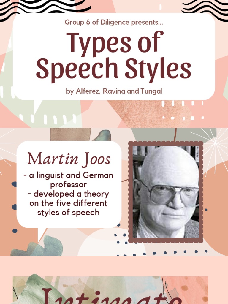 Types of Speech Styles | Download Free PDF | Speech | Communication