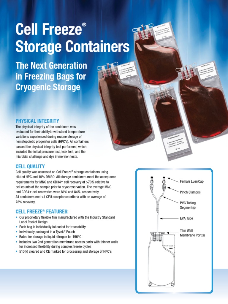 Cell Freeze Storage Containers: The Next Generation in Freezing Bags ...