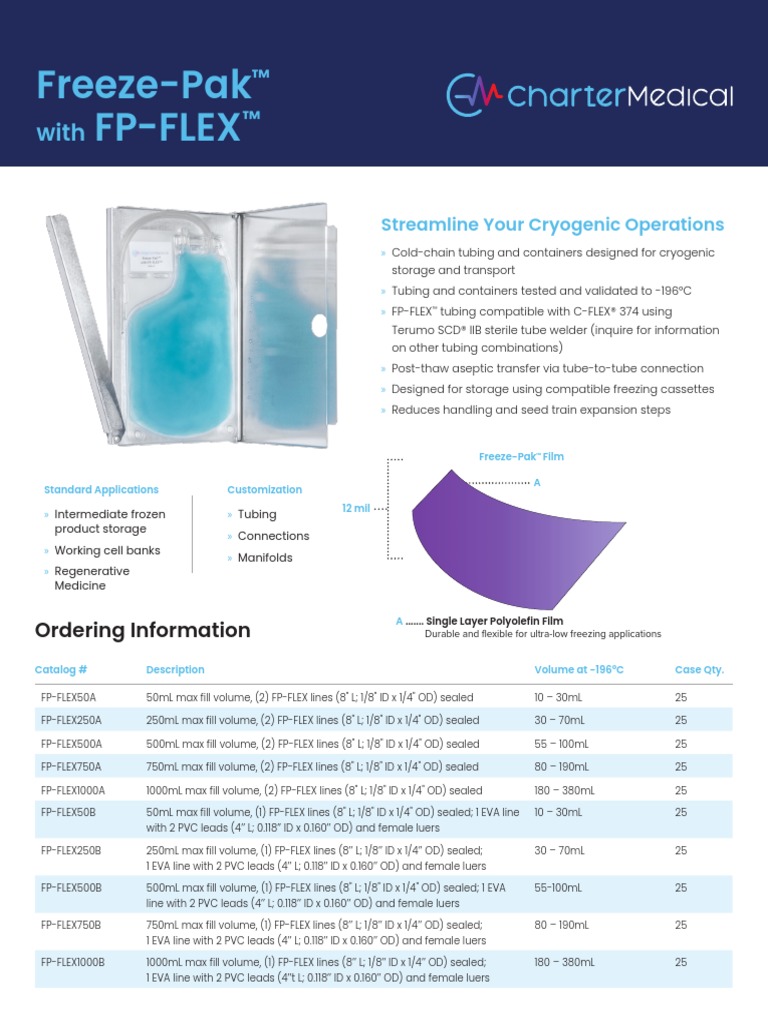 Cryogenic Storage and Transport Applications - FP-FLEX-Charter Medical ...