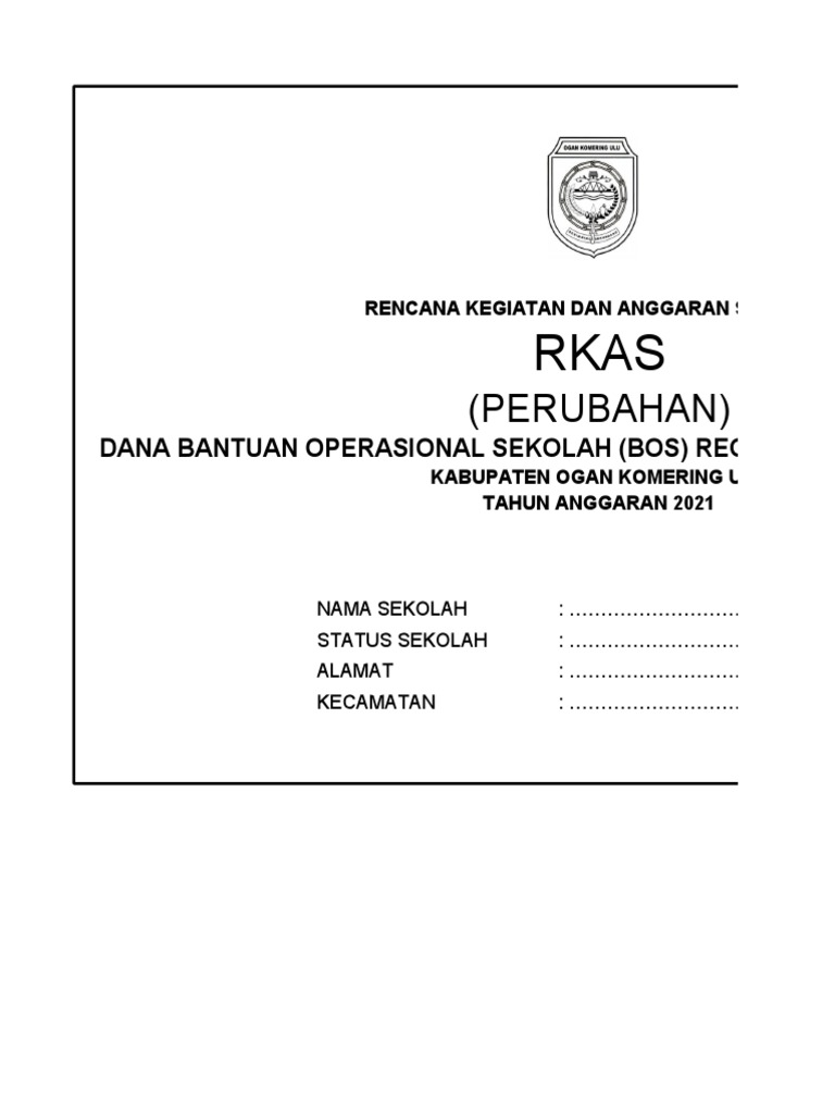 Contoh RKAS BOS 2021 - Blanko | PDF