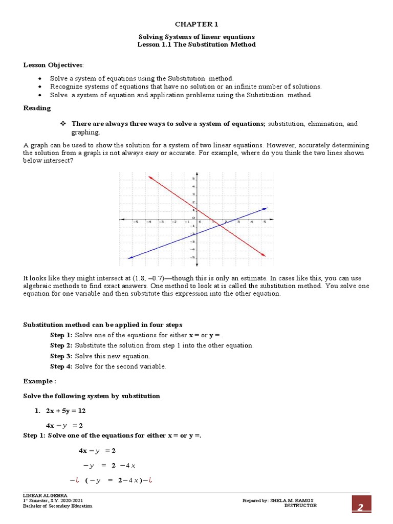 Week 1-2cahpter I. Linear Algebrasolving Systems of Linear Equations ...