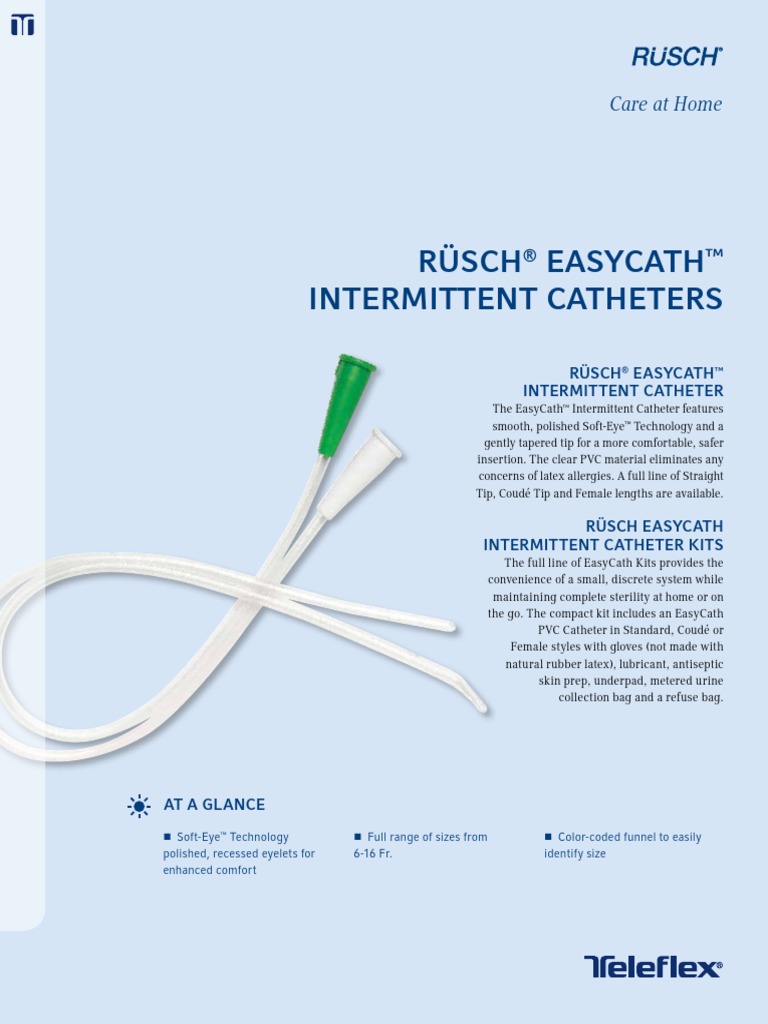 Rüsch Easycath Intermittent Catheters: Care at Home | PDF | Catheter