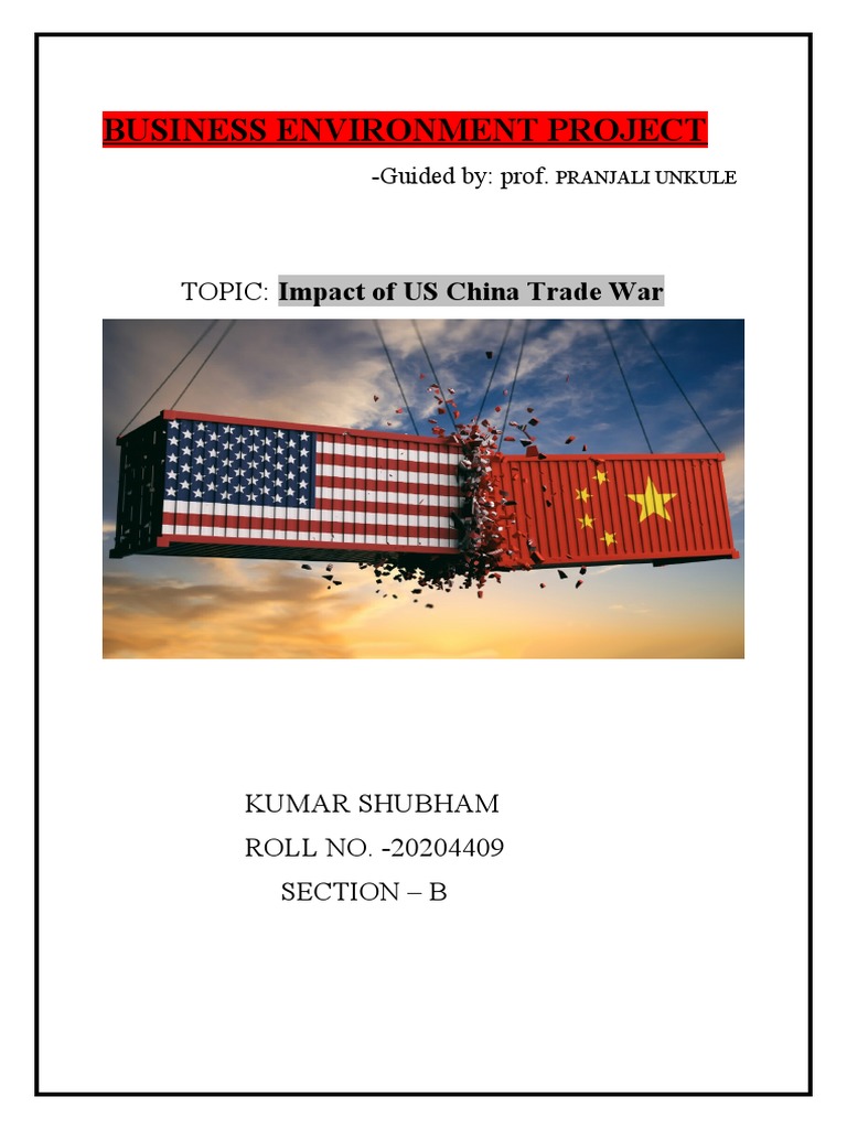 Be Project - Us China Trade War | PDF | Tariff | Economies
