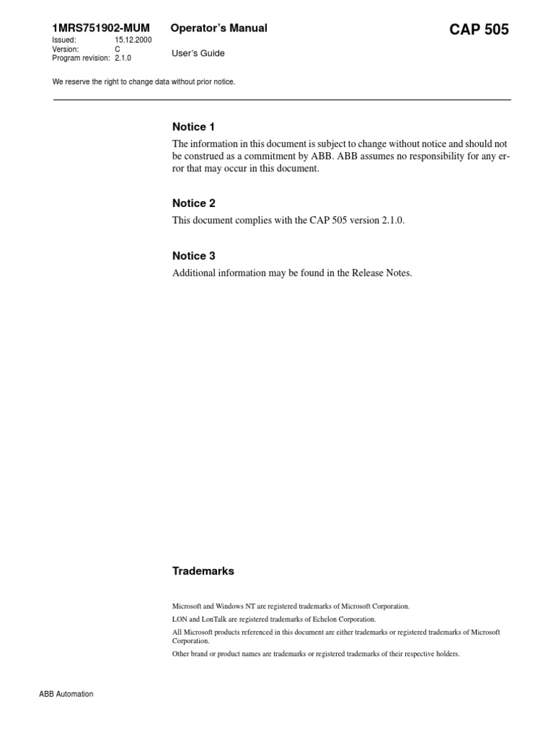 CAP505 Operators - Manual | PDF | Dialog Box | Object Oriented Programming