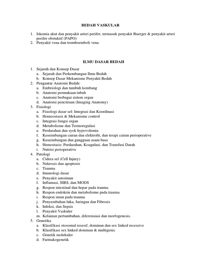 Bedah Vaskular | PDF
