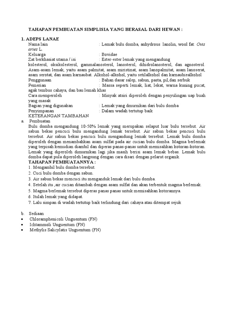 Farmakognosi Simplisia | PDF