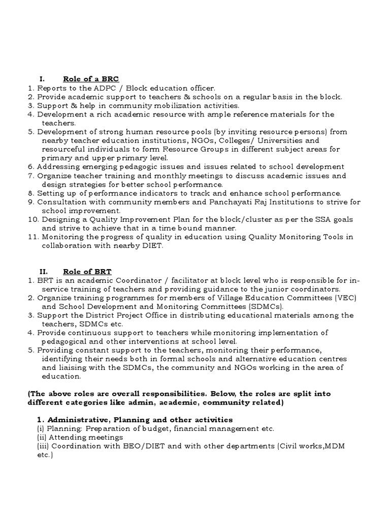 Draft Roles & Responsibilities | PDF