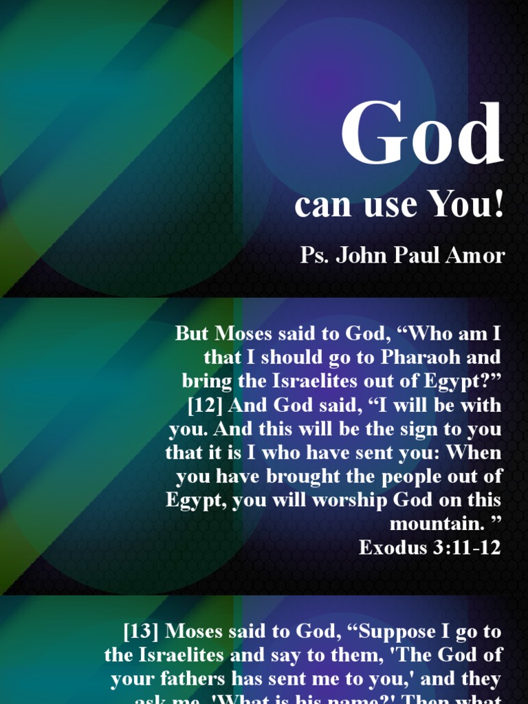 Lessons from Moses: God Can Use You | PDF | Religion & Spirituality