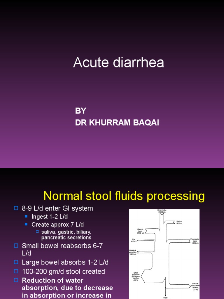 Acute and Chronic Diarrhea | PDF | Diarrhea | Human Feces