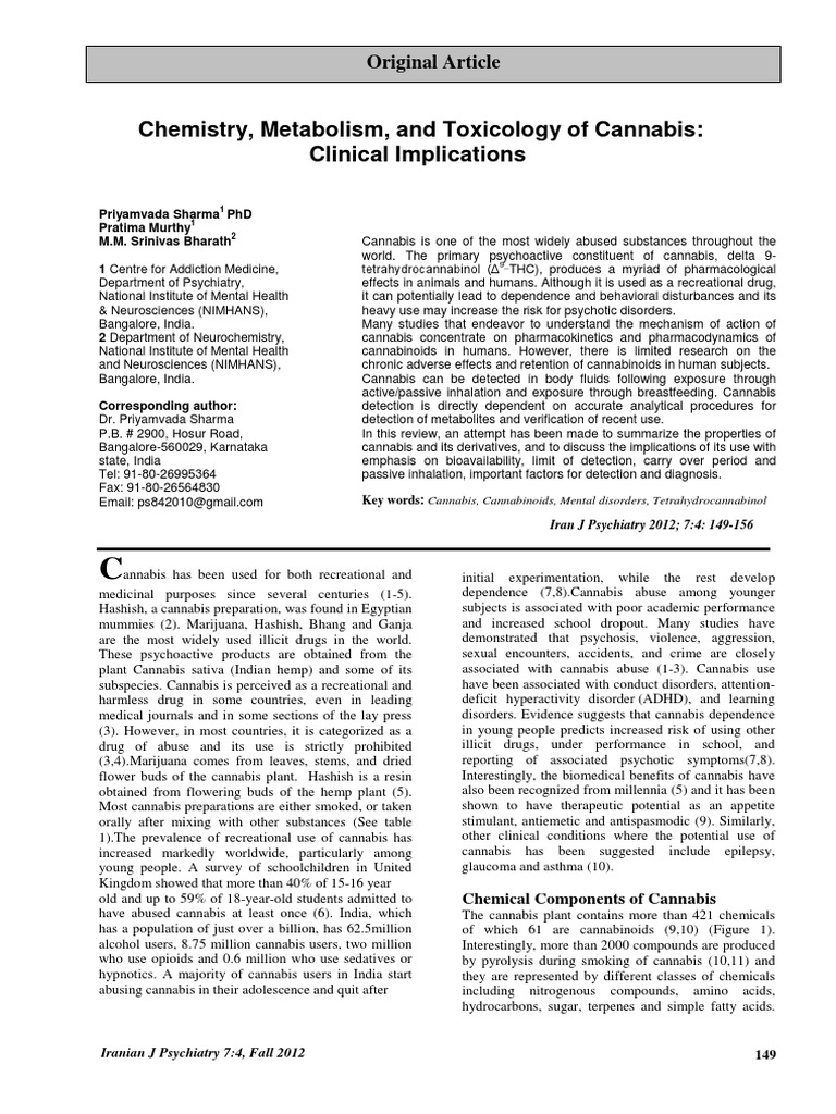 TCH Chemistry Metabolism | PDF | Cannabis (Drug) | Tetrahydrocannabinol