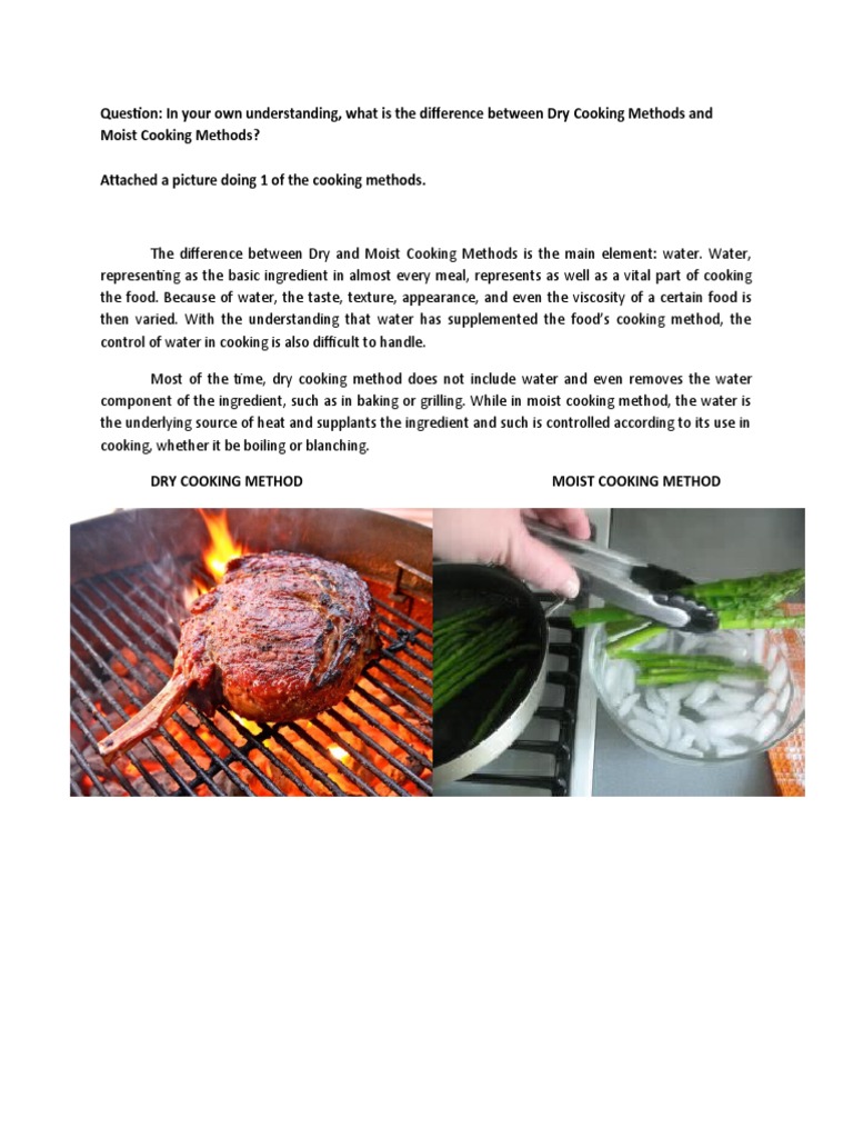 Cooking Method Assignment | PDF