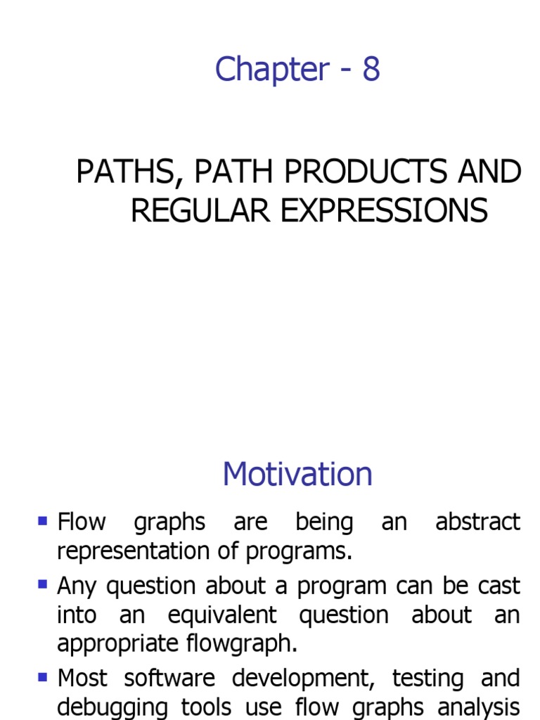 Path Expressions: Converting Flow Graphs to Algebraic Representations ...