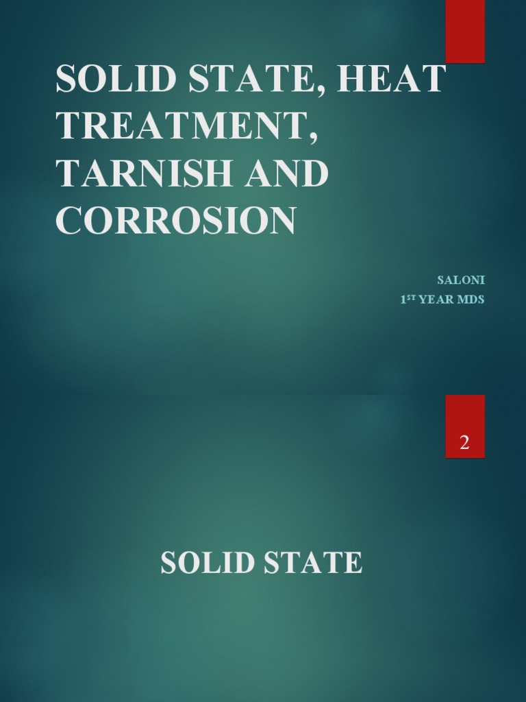 4.solid State, Heat Treatment, Tarnish N Corrosion | PDF | Annealing ...