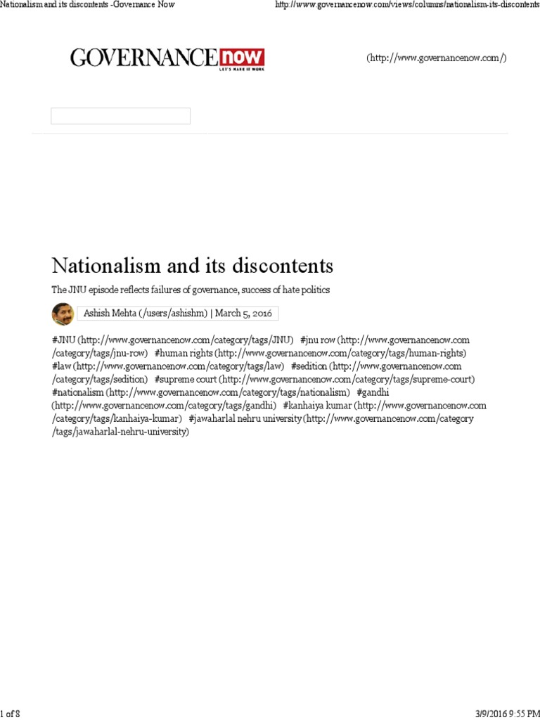 Governance Now | PDF