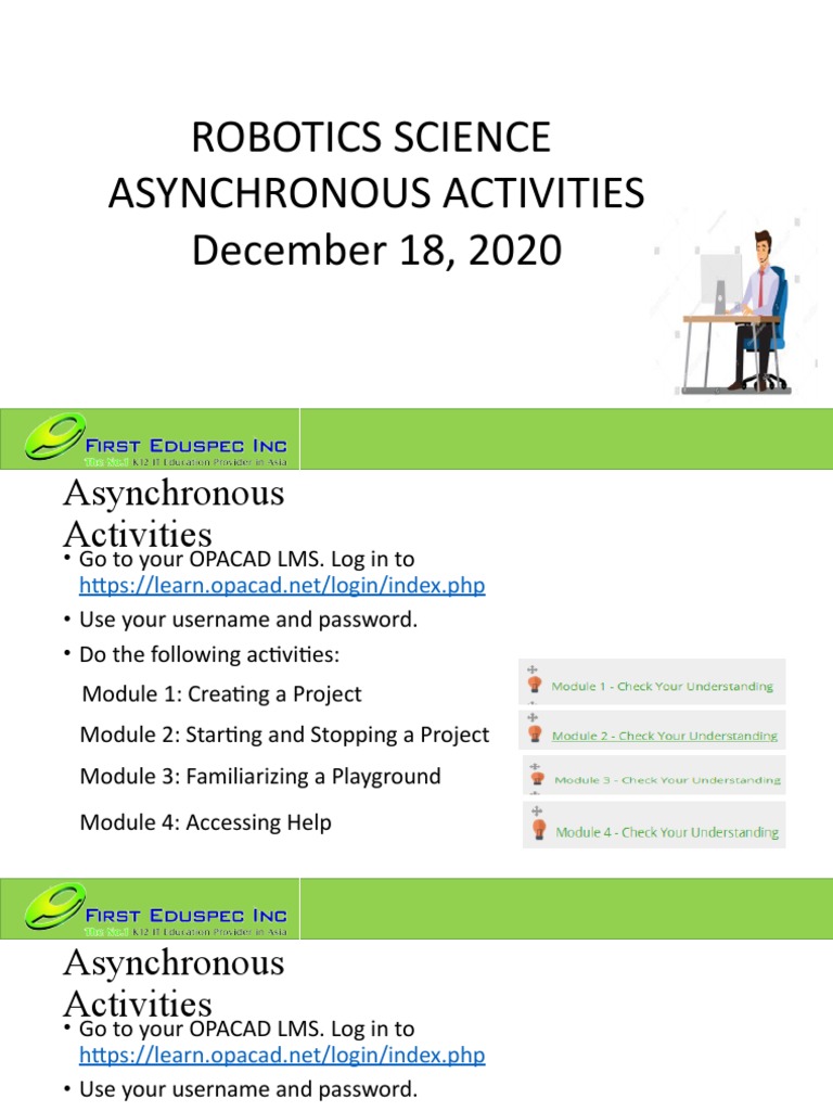 Asynchronous Activity - Robotics Science Delta - December 18 | PDF | Art | Technology & Engineering