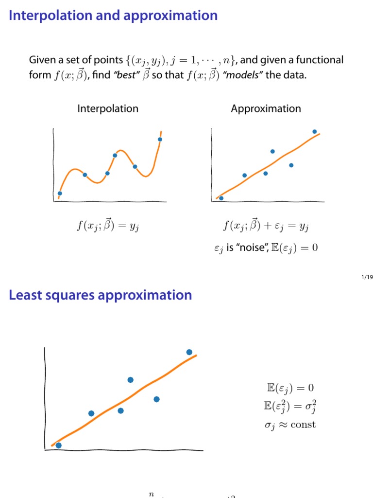 Interpolation and Approximation Methods | PDF | Ordinary Least Squares | Least Squares