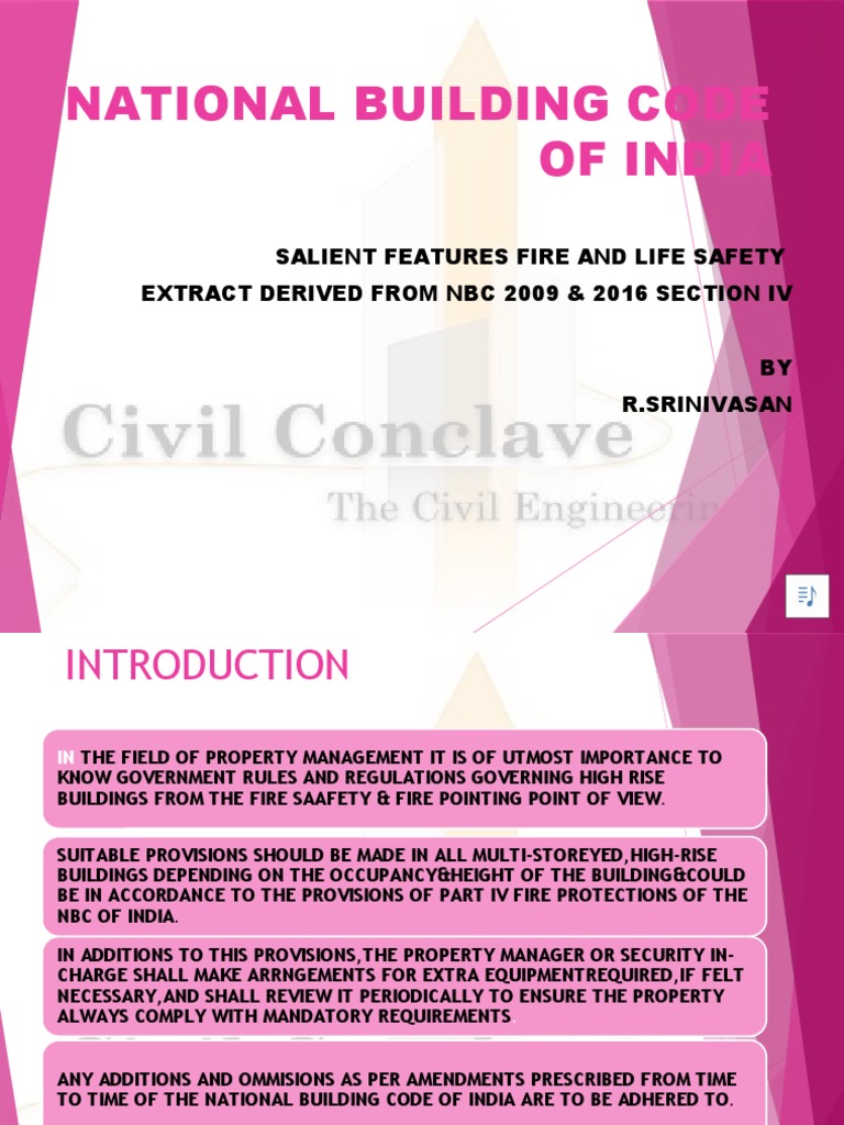 National Building Code of India FFTG | PDF | Duct (Flow) | Elevator