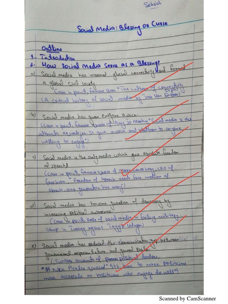 Essay - Social Media Blessing or Curse | PDF