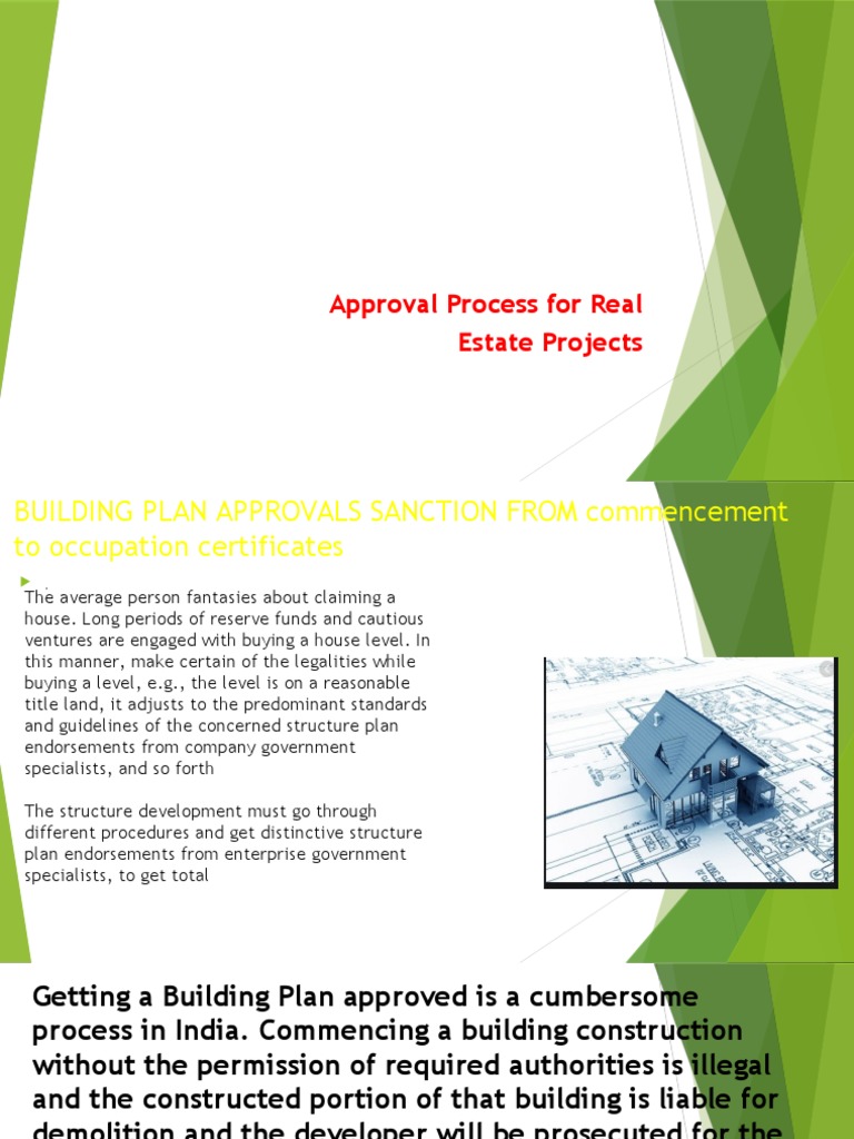 Approval Process For Real Estate Projects | PDF | Conveyancing | Deed