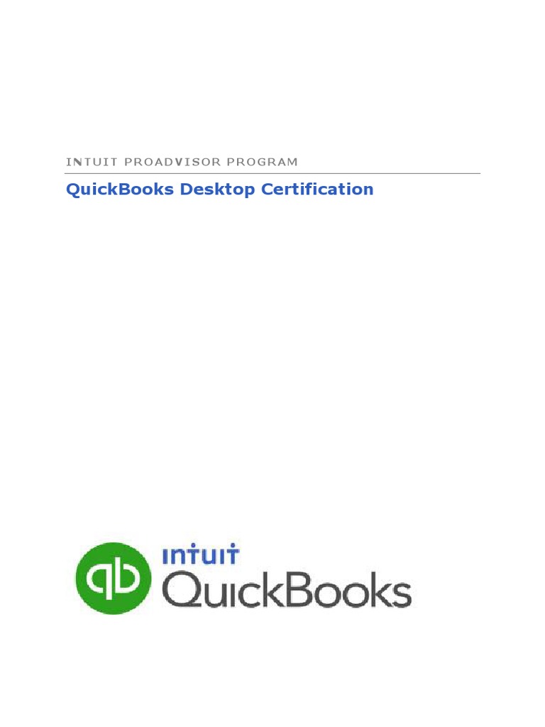 Quickbooks Certification Workbook | PDF | Quick Books | Receipt