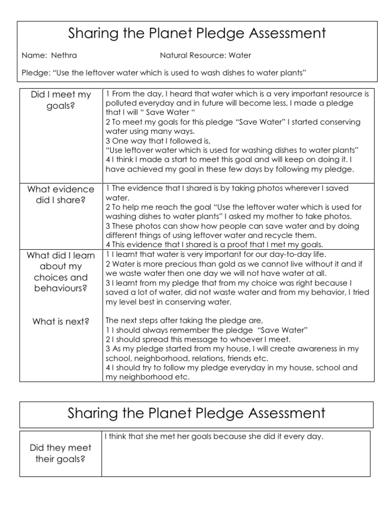Sharing The Planet UOI Feedback - Docxfinal | PDF