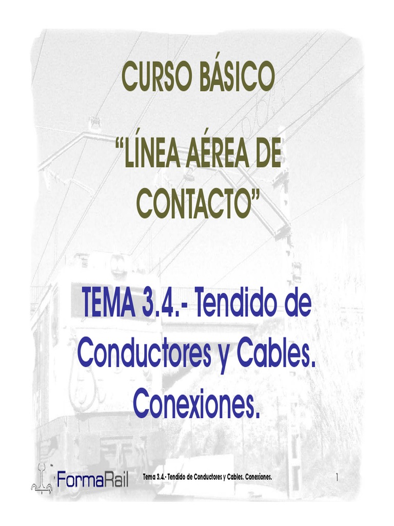 Tendido de Cables y Conexiones Eléctricas | PDF | Ingenieria Eléctrica ...