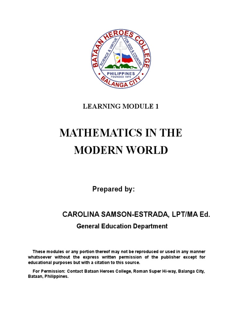 LEARNING MODULE 1 in MATH | Download Free PDF | Symmetry | Teaching ...
