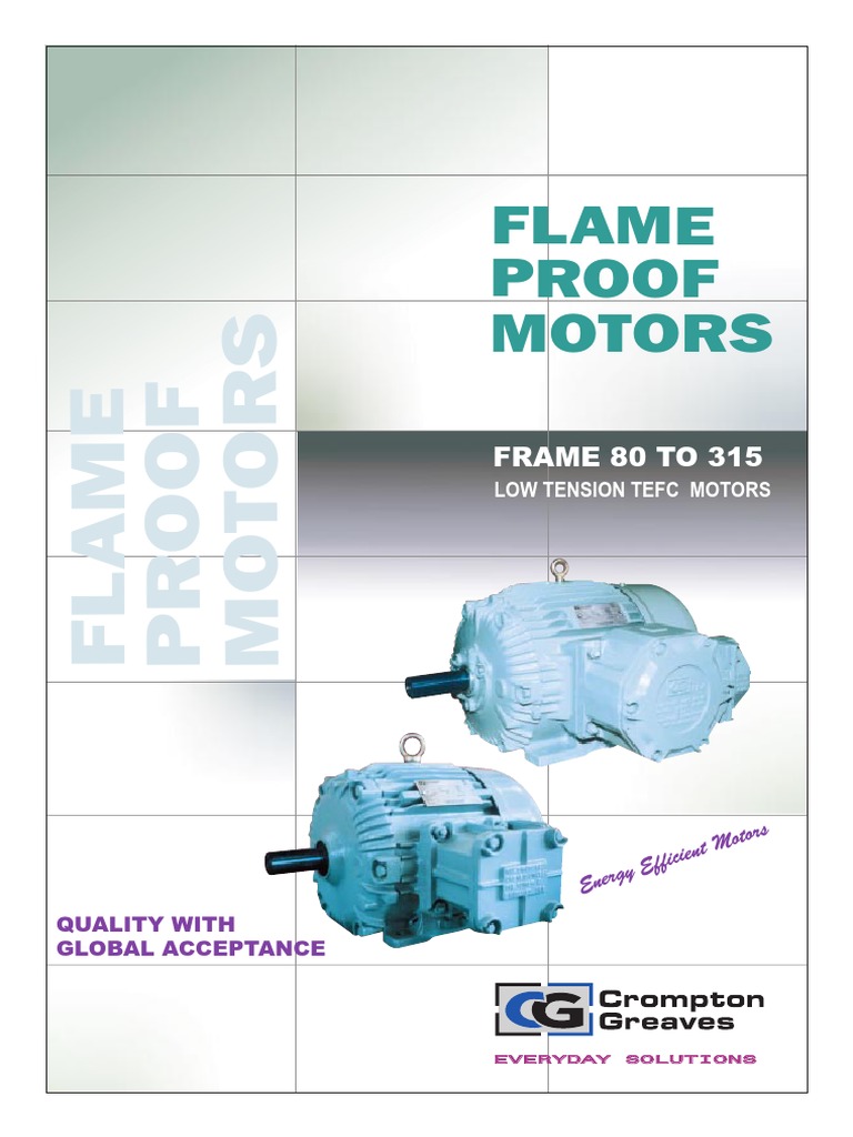 CGL Flame - Proof - Motors | PDF | Electric Motor | Electrical Engineering