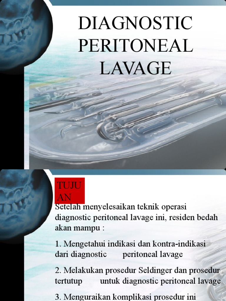 Prosedur Diagnostic Peritoneal Lavage | PDF