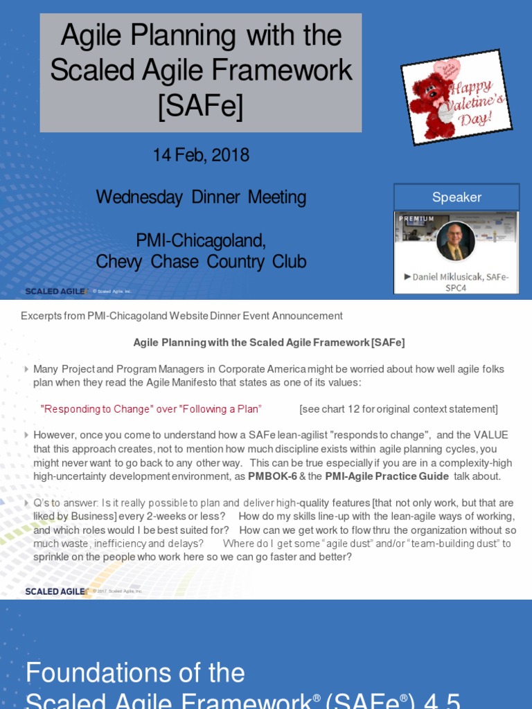 Agile Planning With The Scaled Agile Framework (Safe) | PDF | Agile Software Development | Computing