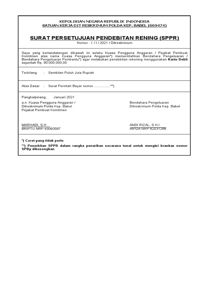 SPPR | PDF | Pengelolaan Keuangan & Uang