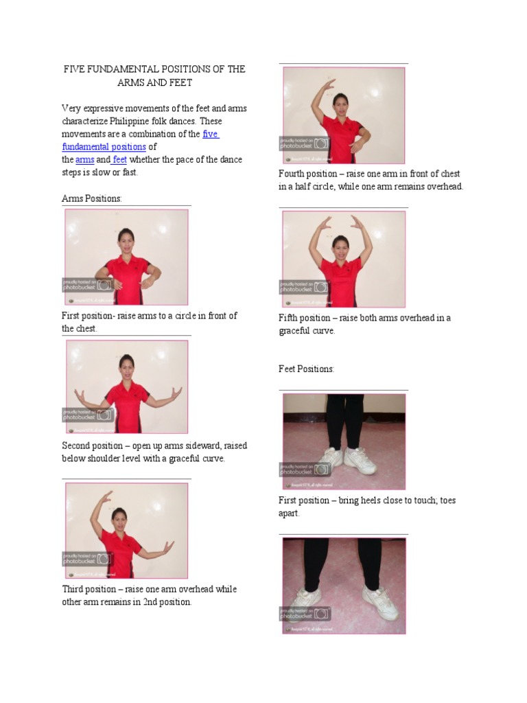 Five Fundamental Positions of The Arms and Feet | PDF