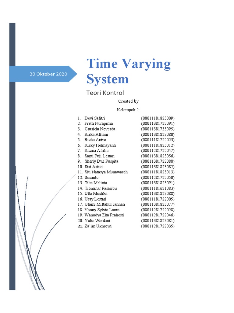 Time Varying System | PDF