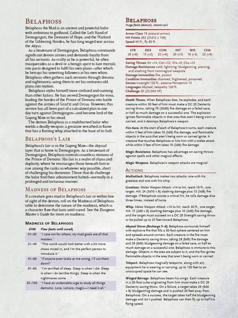 Demonomicon of Iggwilv Belaphoss | PDF | Role Playing Games