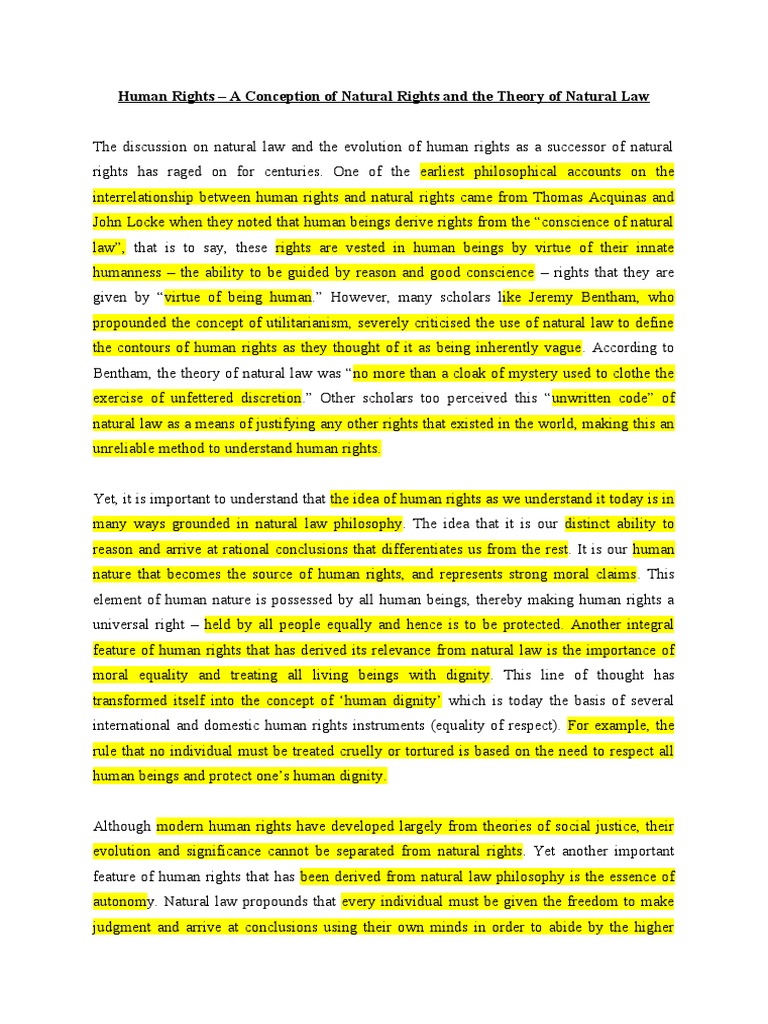 Natural Law's Influence on Human Rights | PDF | Rights | Human Rights